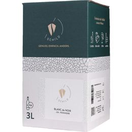 SCHILD.WEIN -SX- Bag-in-Box 3,0 L Schwarzriesling 2023 Feinherb - Rheinhessen – Blanc de Noir Qualitätswein