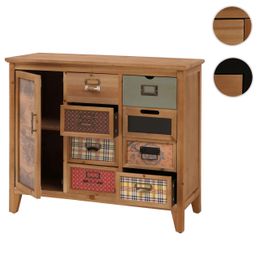 Mendler Apothekerkommode HWC-O63, Schrank Schubladen Etikettenhalter Vintage Shabby Muster, Holz 80x91x40cm 139295