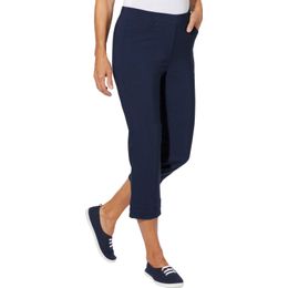 Damen 3/4-Hose mit Dehnbund marine, Gr&ouml;&szlig;e 56