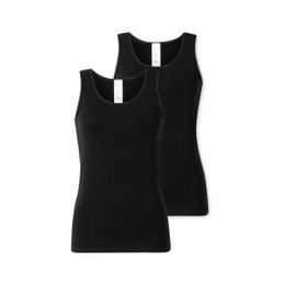 2 Schiesser Tr&auml;gertops - Damen - Gr. 42 - schwarz
