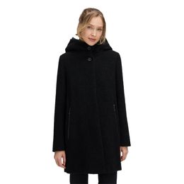 Wolljacke Gil Bret "Damen mit Kapuze", Damen, Gr. 40, schwarz, Obermaterial: 32% Baumwolle, 27% Polyester, 18% Wolle, 18% Polyacryl, 5% diverse Faserarten; Besatz: 100% Polyamid; Futter: 100% Polyester; Füllung: 100% Polyester, gerade, Jacken