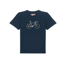 watabout.kids T-Shirt 'Doodle Bike' Jungen Größe 152/158 navy / grau / orange / wollweiß