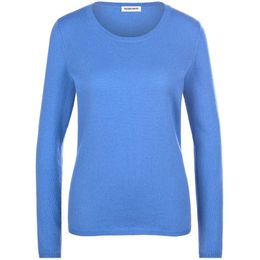 Peter Hahn - Rundhals-Pullover aus Schurwolle und Kaschmir, blau, Gr. 42 / M - Schurwolle