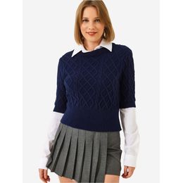 Bianco Lucci Pullover Damen Gr&ouml;&szlig;e S/L dunkelblau