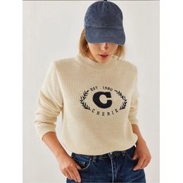 Bianco Lucci Pullover Damen Gr&ouml;&szlig;e S/L ecru / dunkelblau