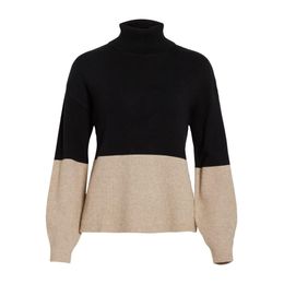 Vila Pullover 'VIRil' Damen Gr&ouml;&szlig;e M beige / schwarz