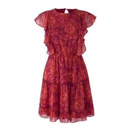 Trendyol Kleid Damen Gr&ouml;&szlig;e 34 aubergine / rosa / rot Winterkleid