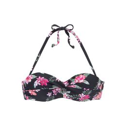 Lascana Bikinitop Damen Gr&ouml;&szlig;e 65/70 fuchsia / altrosa / schwarz / wei&szlig;