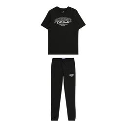 Jack & Jones Jack & Jones Junior Set: T-Shirt und Hose 'JJMAKOTO' Jungen Gr&ouml;&szlig;e 128 schwarz / wei&szlig;