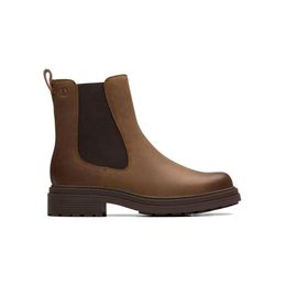 Clarks Leder-Chelsea-Boots in Hellbraun - 54% | Größe 38 | Stiefeletten