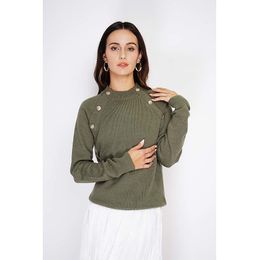 C& Jo Pullover in Khaki - 76% | Gr&ouml;&szlig;e 36 | Damen-pullover-cardigans