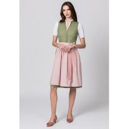 Stockerpoint Dirndl "Natalie" in Grün/ Rosa - 46% | Größe 42 | Damen-dirndl