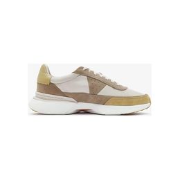 Clarks Leder-Sneakers "Craft Pace" in Hellbraun/ Beige - 53% | Größe 46 | Herrensneakers