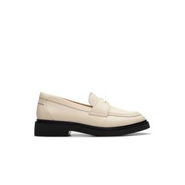 Clarks Leder-Mokassins "Splend Edge" in Creme - 47% | Größe 40 | Damen-schuhe-halbschuhe