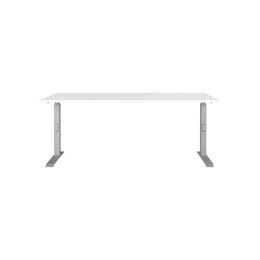 Germania Schreibtisch ''Mailand'' in Weiß/ Silber - (B)180 x (H)91 x (T)80 cm - 54% | Tische