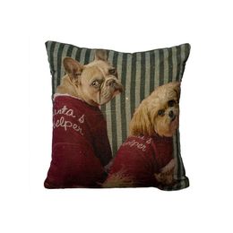 MARS & MORE Mars & More Kissen "Preppy Christmas Dog" in Bunt - (L)45 x (B)45 cm - 53% | Dekokissen