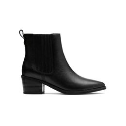 Clarks Leder-Stiefeletten in Schwarz - 56% | Größe 41 | Stiefeletten