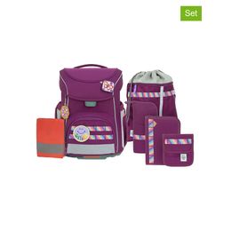 Lässig Lässig 8tlg. Schulranzen-Set ''Slim Unique'' in Lila - 35% | Buero-schulbedarf