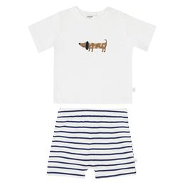 Lässig Lässig Pyjama in Weiß/ Blau - 43% | Größe 86/92 | Baby-waesche