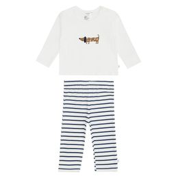 Lässig Lässig Pyjama in Weiß/ Blau - 47% | Größe 74/80 | Baby-waesche