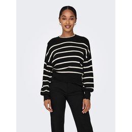 Only Pullover in Schwarz/ Wei&szlig; - 31% | Gr&ouml;&szlig;e M | Damen-pullover-cardigans