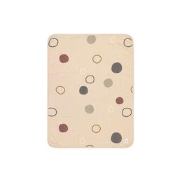Lässig Lässig Musselin-Decke "Circles" in Beige - (L)100 x (B)75 cm - 46% | Baby-spieldecken