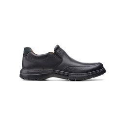 Clarks Leder-Slipper "Un Brawley" in Schwarz - 62% | Größe 40 | Herren-schuhe-halbschuhe