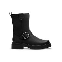 Clarks Leder-Boots in Schwarz - 62% | Größe 36 | Damen-stiefel