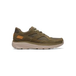 Clarks Leder-Sneakers "Chart Lite" in Oliv - 55% | Größe 39,5 | Herrensneakers