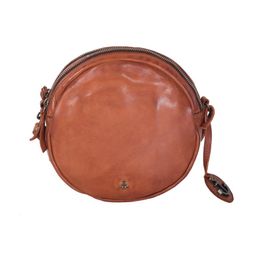 Harbour 2nd Umh&auml;ngetasche &raquo;Halima&laquo; Damen Handtasche, Tragetasche, Schultertasche mit Anker-Schmuckelement cognac