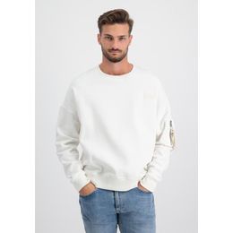 Alpha Industries Sweater &raquo;Organics OS Sweater&laquo; organic white L L Gewebtes Label auf der Brust