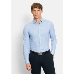 OLYMP Businesshemd &raquo;Level Five 24/Seven, body fit, Businesshemd, Modern Kent&laquo; Rauchblau 39 - Normaler Arm Normaler Arm 39 Jersey-Hemd