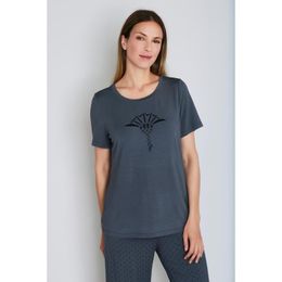 JOOP! Pyjamaoberteil »Luxe« mit dezenter Logostickerei DARK GREY 42 42 Damen-T-Shirt von JOOP!