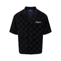 PEQUS Langarmhemd &raquo;Chest Logo Monogram Frottee Shirt&laquo; 1 Stk. Schwarz L - US-Gr&ouml;&szlig;en US-Gr&ouml;&szlig;en L Regular fit und regul&auml;re L&auml;nge f&uuml;r lockeren,...
