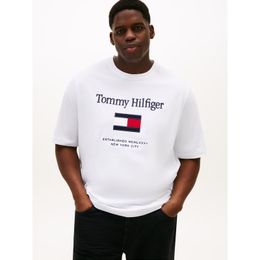 Tommy Hilfiger Big & Tall TOMMY HILFIGER BIG & TALL T-Shirt »BT-TOMMY EMBRO FLAG« White XXL XXL Rundhalsshirt von Tommy Hilfiger Big & Tall