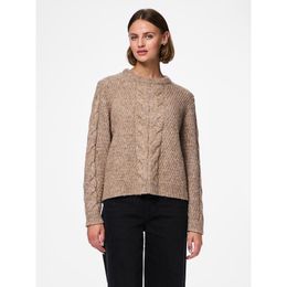 Pieces Damen Pieces Strickpullover &raquo;PCNINA LS O-NECK KNIT NOOS BC&laquo; beige XL