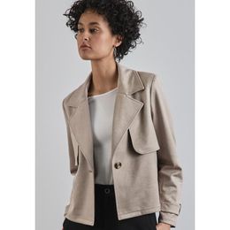 Street One Jackenblazer im Velours-Look breezy beige 44 44 Kunstleder Jacke von Street One