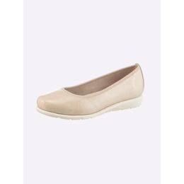 Classic Basics Damen Ballerina, Gr. 40beige, Lackleder, Leder, Basic, Schuhe