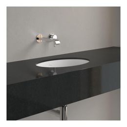 Villeroy & Boch Villeroy und Boch Loop & friends Unterbauwaschbecken 4A5300RW oval, ohne Hahnlochbank, mit &Uuml;berlauf, 43 x 28,5 cm, stone white C-plus