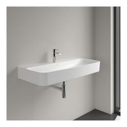 Villeroy & Boch Villeroy und Boch Finion Waschtisch 4168ABRW 1000 x 470 x 165 mm, mit verdecktem Überlauf, Stone White CeramicPlus