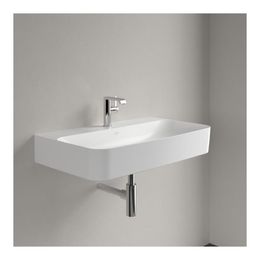 Villeroy & Boch Villeroy und Boch Finion Waschtisch 416884RW 800 x 470 x 165 mm, mit verdecktem Überlauf, Stone White CeramicPlus