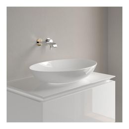 Villeroy & Boch Villeroy und Boch Loop & friends Aufsatz-Waschtisch 4A480101 62x42cm, oval, ohne Hahnlochbank, ohne &Uuml;berlauf, wei&szlig;