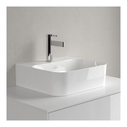 Villeroy & Boch Villeroy & Boch Finion Handwaschbecken 43644CR1 430 x 390 x 140 mm, mit verdecktem &Uuml;berlauf, Unterseite geschliffen, Wei&szlig; Alpin CeramicPlus