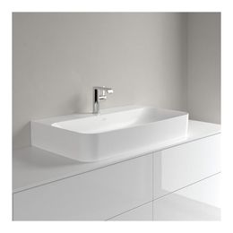 Villeroy & Boch Villeroy und Boch Finion Waschtisch 41688LRW 800 x 470 x 165 mm, ohne Überlauf, Unterseite geschliffen, Stone White CeramicPlus