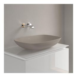 Villeroy & Boch Villeroy und Boch Loop & friends Aufsatz-Waschtisch 4A5001AM 62x42cm, ohne Hahnlochbank, ohne &Uuml;berlauf, almond CeramicPlus