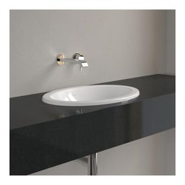 Villeroy & Boch Villeroy und Boch Loop & friends Einbauwaschbecken 4A620001 oval, ohne Hahnlochbank, mit &Uuml;berlauf, 57 x 41 cm, wei&szlig;