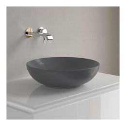 Villeroy & Boch Villeroy und Boch Loop & friends Aufsatz-Waschtisch 4A4601i4 &Oslash; 42cm, ohne Hahnlochbank, ohne &Uuml;berlauf, graphite C-plus