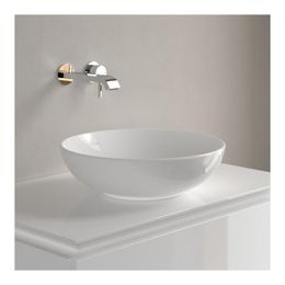 Villeroy & Boch Villeroy und Boch Loop & friends Aufsatz-Waschtisch 4A4600R1 &Oslash; 42cm, ohne Hahnlochbank, mit &Uuml;berlauf, wei&szlig; C-plus