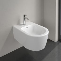 Villeroy & Boch Villeroy und Boch Avento Wand-Bidet 54050001 Wei&szlig;, 37 x 53 cm, Oval, 1 Hahnloch, mit &Uuml;berlauf