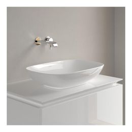 Villeroy & Boch Villeroy und Boch Loop & friends Aufsatz-Waschtisch 4A4901R1 56x38cm, ohne Hahnlochbank, ohne &Uuml;berlauf, wei&szlig; CeramicPlus
